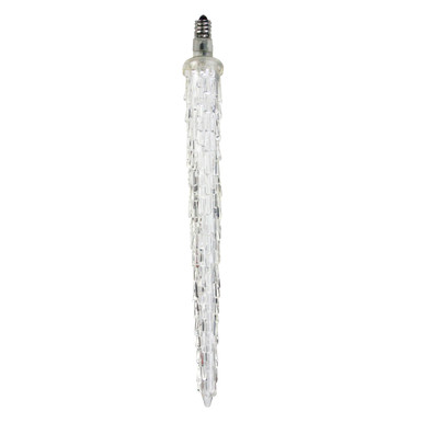 9" White Dripping LED Icicle Christmas Light Bulb | Christmas