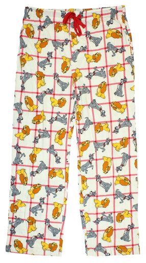 Disney Lady and the Tramp Graph Check Sleep Pants For Men And Women (Small)