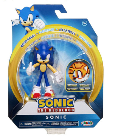 Sonic The Hedgehog Collectible Sonic 4" Bendable Flexible Action Figure ...