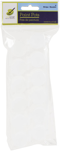 Color Factory Empty Paint Pots 3ml 2/Pkg-6-Pot Strips