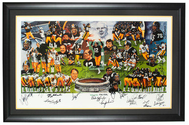 1970s Pittsburgh Steelers Multi Signed Framed 27x40 Lithograph 50 ...