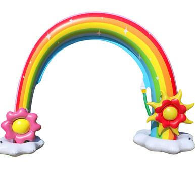 Seaich Inflatable Water Sprinkler, Rainbow Color Design, Kids Outdoor ...