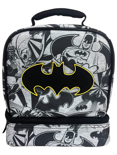 Batman Dual Compartment Drop Bottom Insulated Lunch Bag - Lunchbox