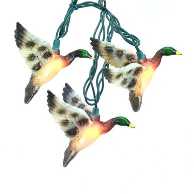 10-Count Mallard Duck Clear Incandescent Light Set - 11.5ft | Christmas
