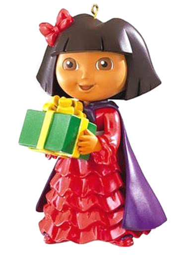Nickelodeon Dora the Explorer Christmas Ornament 43 Dora With Present