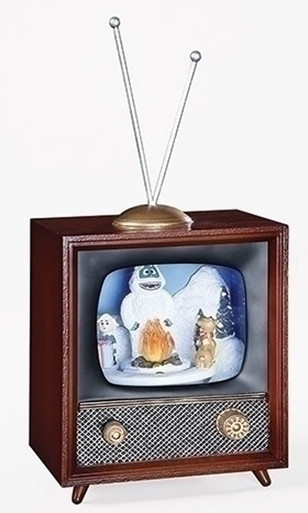 10" Musical LED TV Rudolph Campfire Christmas Table Top Decor | Christmas