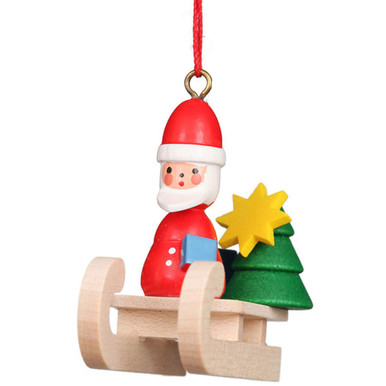 2" Christian Ulbricht Santa on a Sleigh Christmas Ornament | Christmas