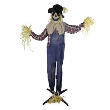 5.5' Battery Operated Animated LED Lighted Scarecrow Halloween ...