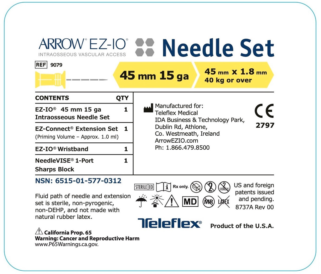 EZ-IO LD Needle - 45mm | Live Action Safety