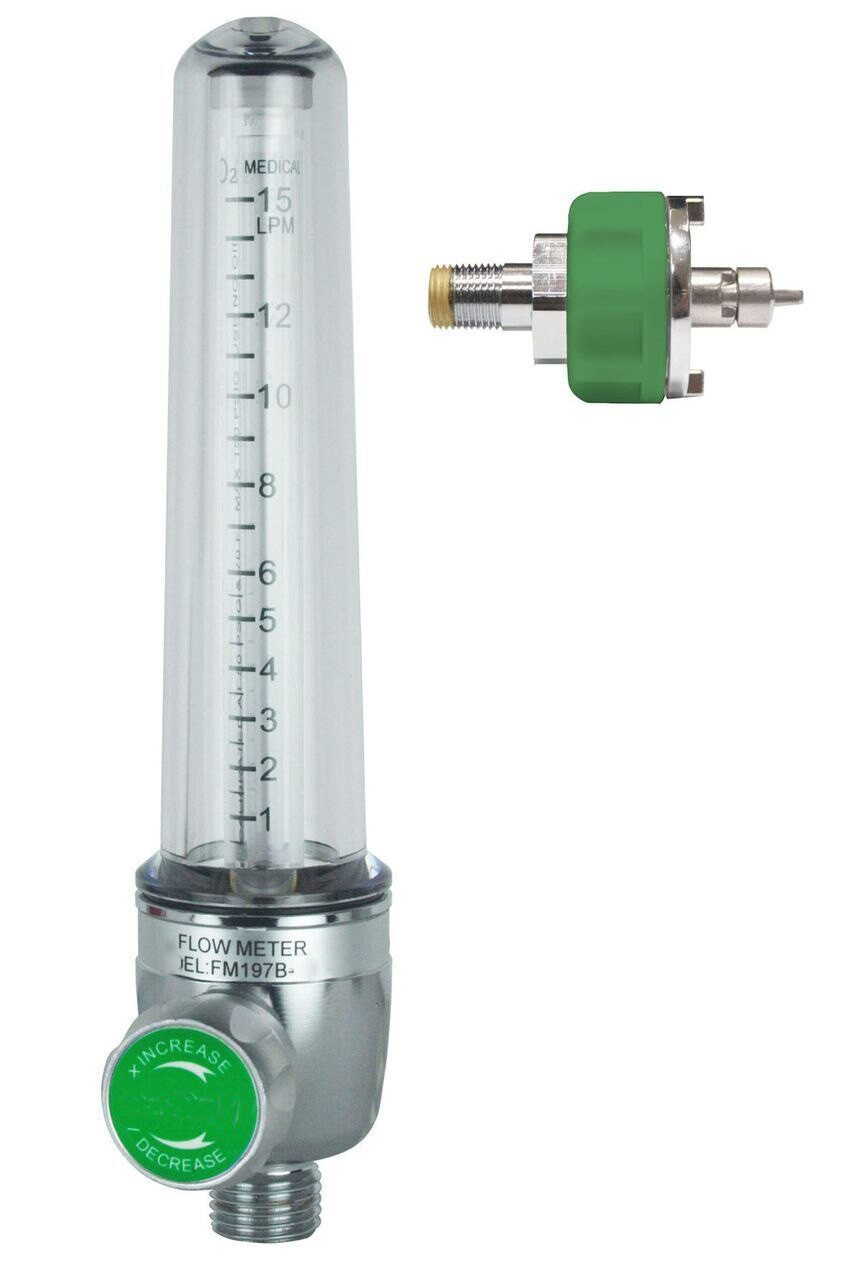 Brass Oxygen Flowmeter - 0-15 LPM (Ohio/Ohmeda) | Live Action Safety