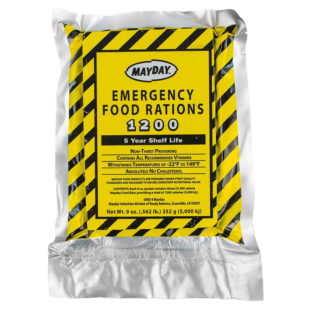 Mayday Emergency Food Ration - 1200 Calorie - 36/Box | Live Action Safety