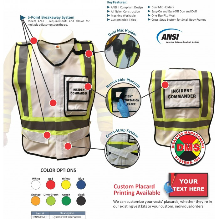 HICS 2014 Command Vest Kit - 76 Position | Live Action Safety