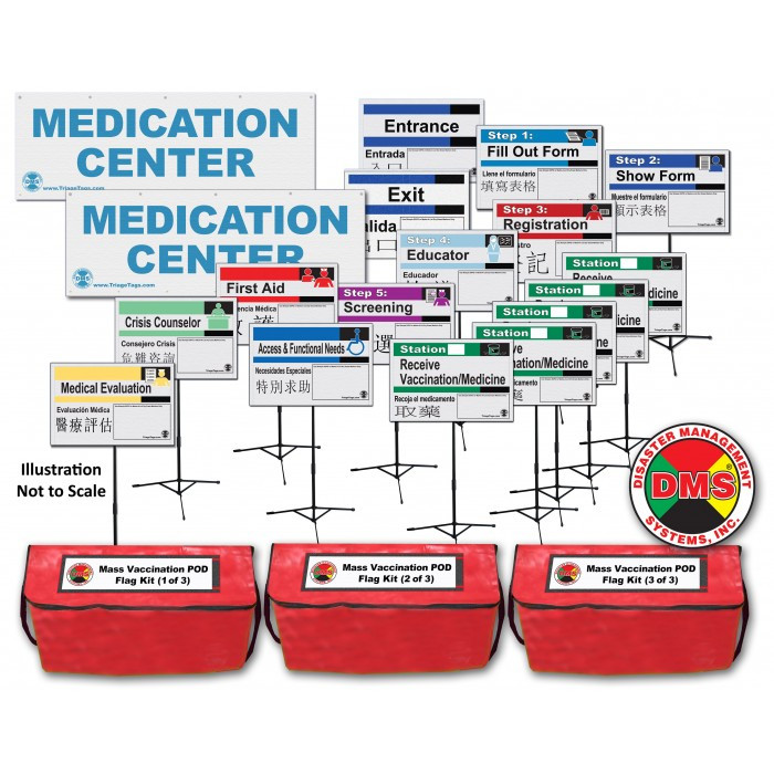 Mass Vaccination POD Flag & Banner Kit | Live Action Safety