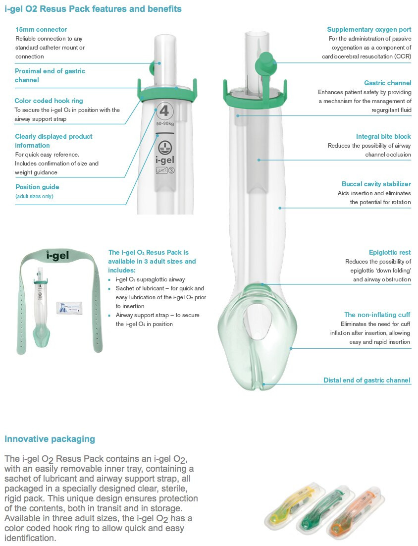 Intersurgical i-gel Supraglottic Airway - 4 Options | Live Action Safety