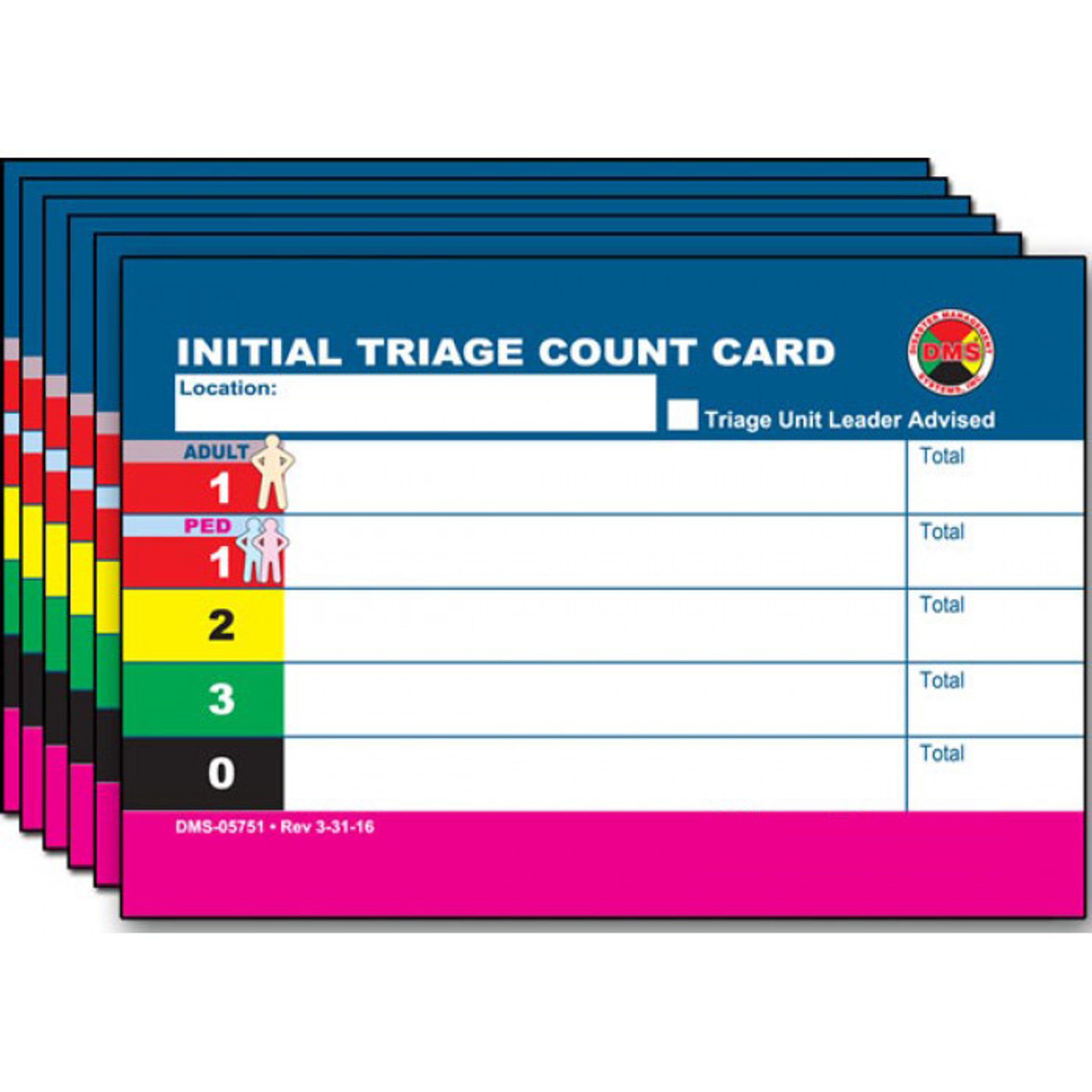 START/JumpSTART Triage Wallet Cards - 250 Pack | Live Action Safety