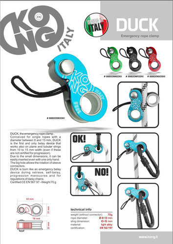 Kong Duck Rope Clamp | Live Action Safety