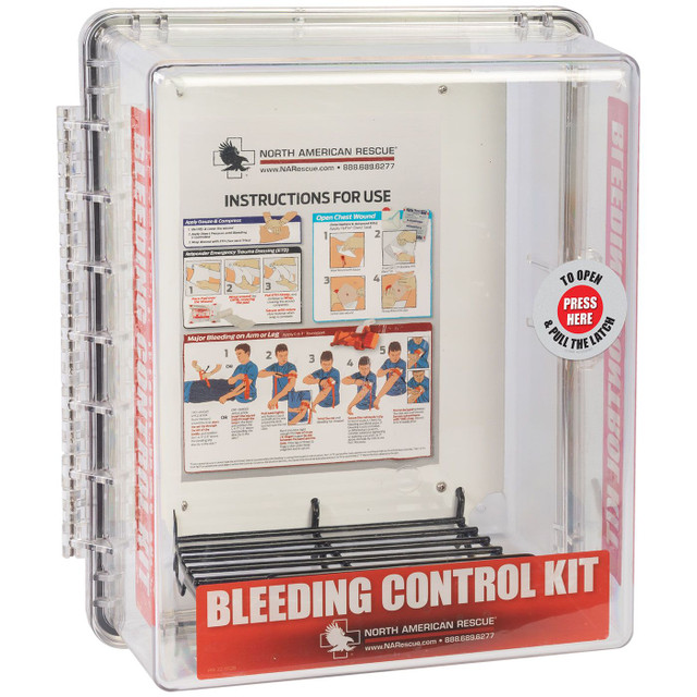 Clear Wall Mount Cabinet for Bleeding Control Kit | Live Action Safety