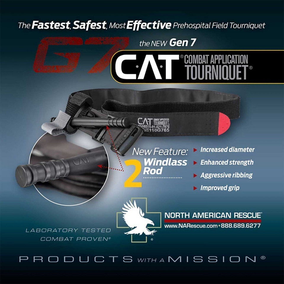 CAT Combat Application Tourniquet - GEN7 Black | Live Action Safety