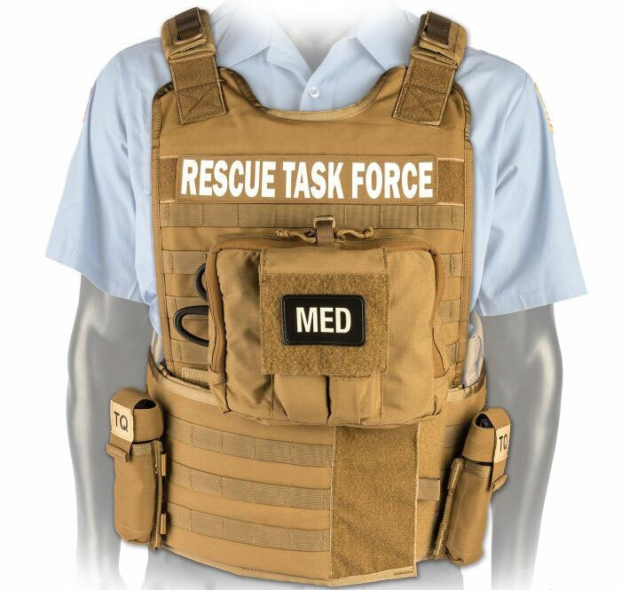 NAR Rescue Task Force Vest With IFAK Kit & Side Armor | Live Action Safety