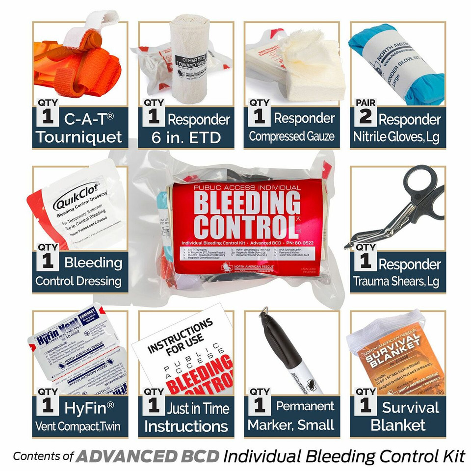 Public Access Bleeding Prevention Kit - ADVANCED | Live Action Safety