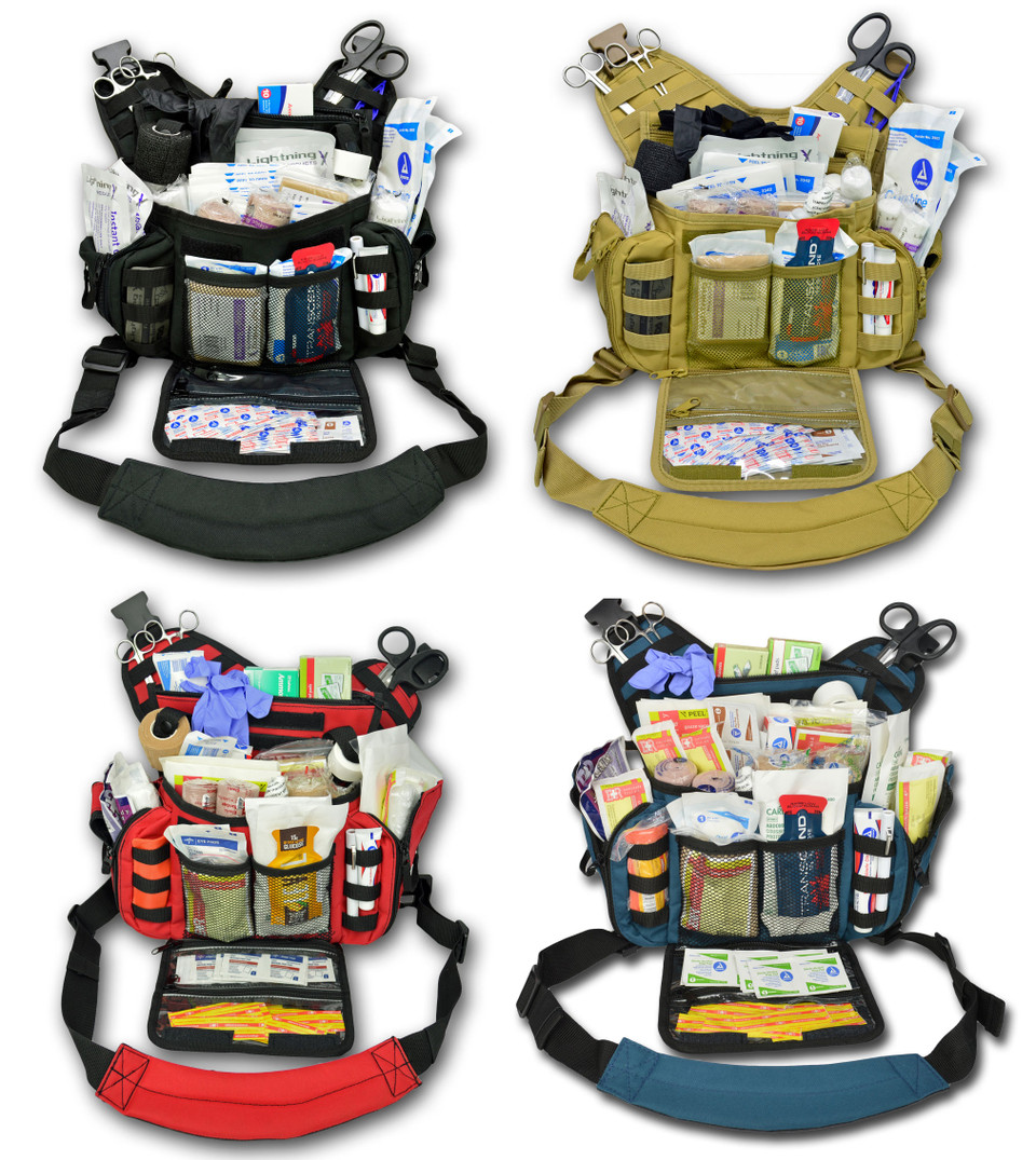 Lightning X Color Coded First Aid Medical Kit Accessory Pouches - 4 ...
