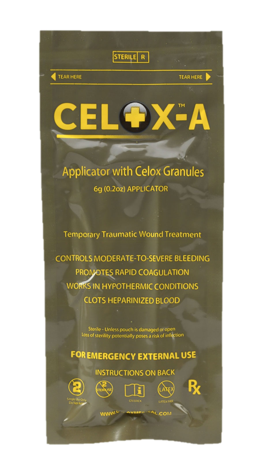Celox A Applicator Hemostatic Plunger | Live Action Safety