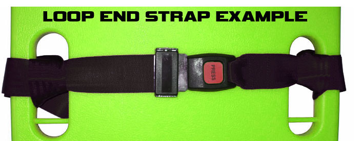 Nylon 2 pc. Metal Buckle & Loop End Spineboard Strap - 5' | Live Action ...