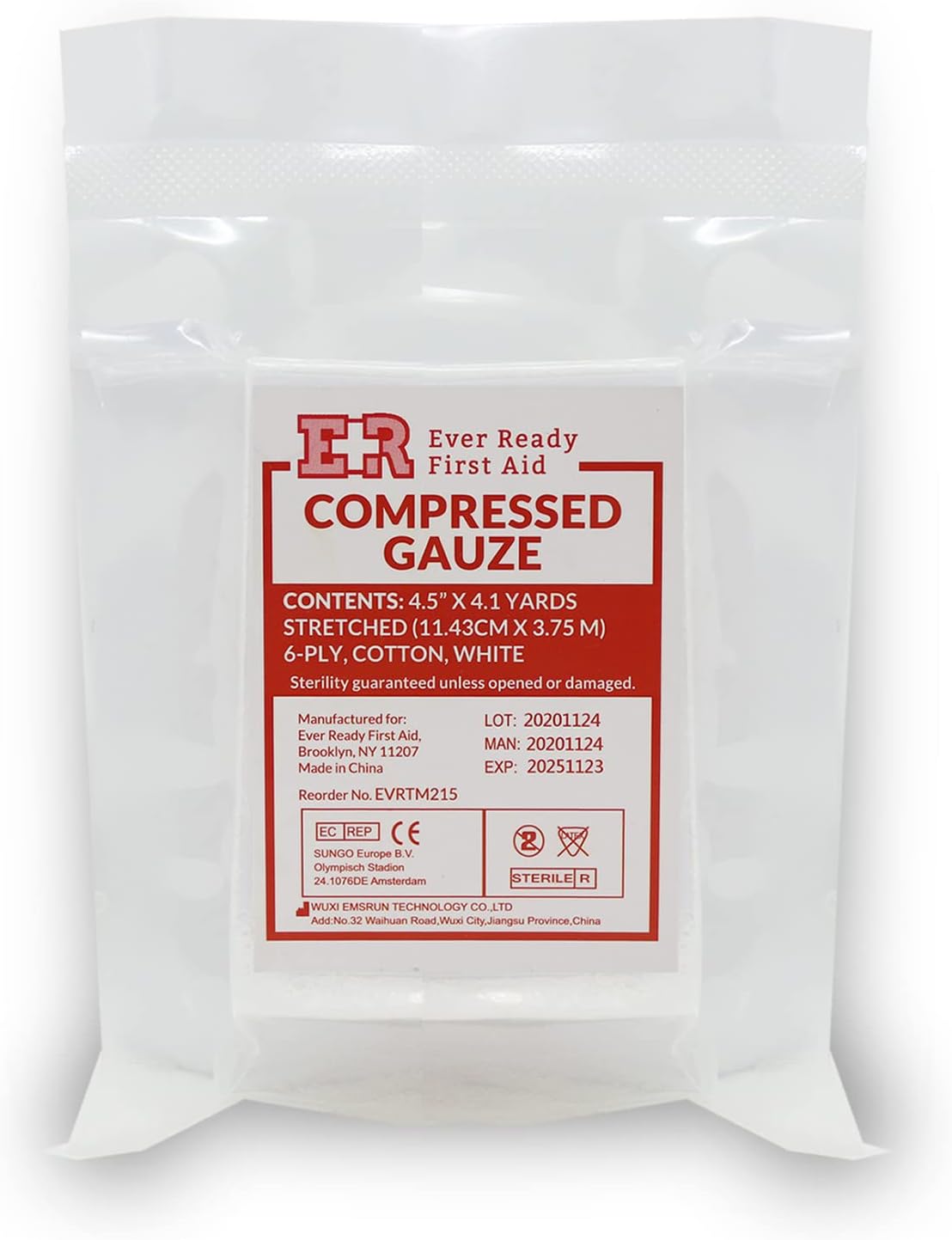 Compressed Gauze Bandage - 4.5 x 4.1 | Live Action Safety