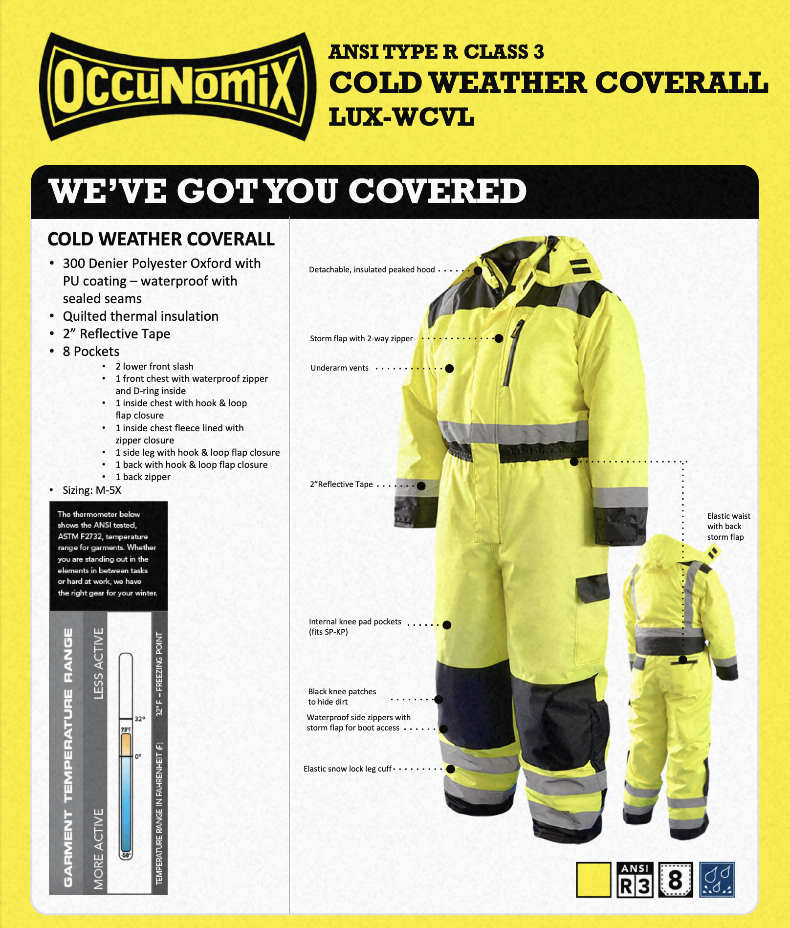 Occunomix High Visibility Winter Coverall - Class III | Live Action Safety