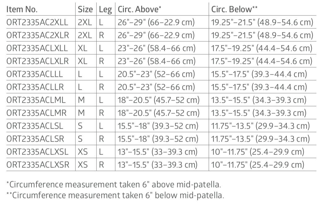 Standard ACL Knee Brace | Live Action Safety