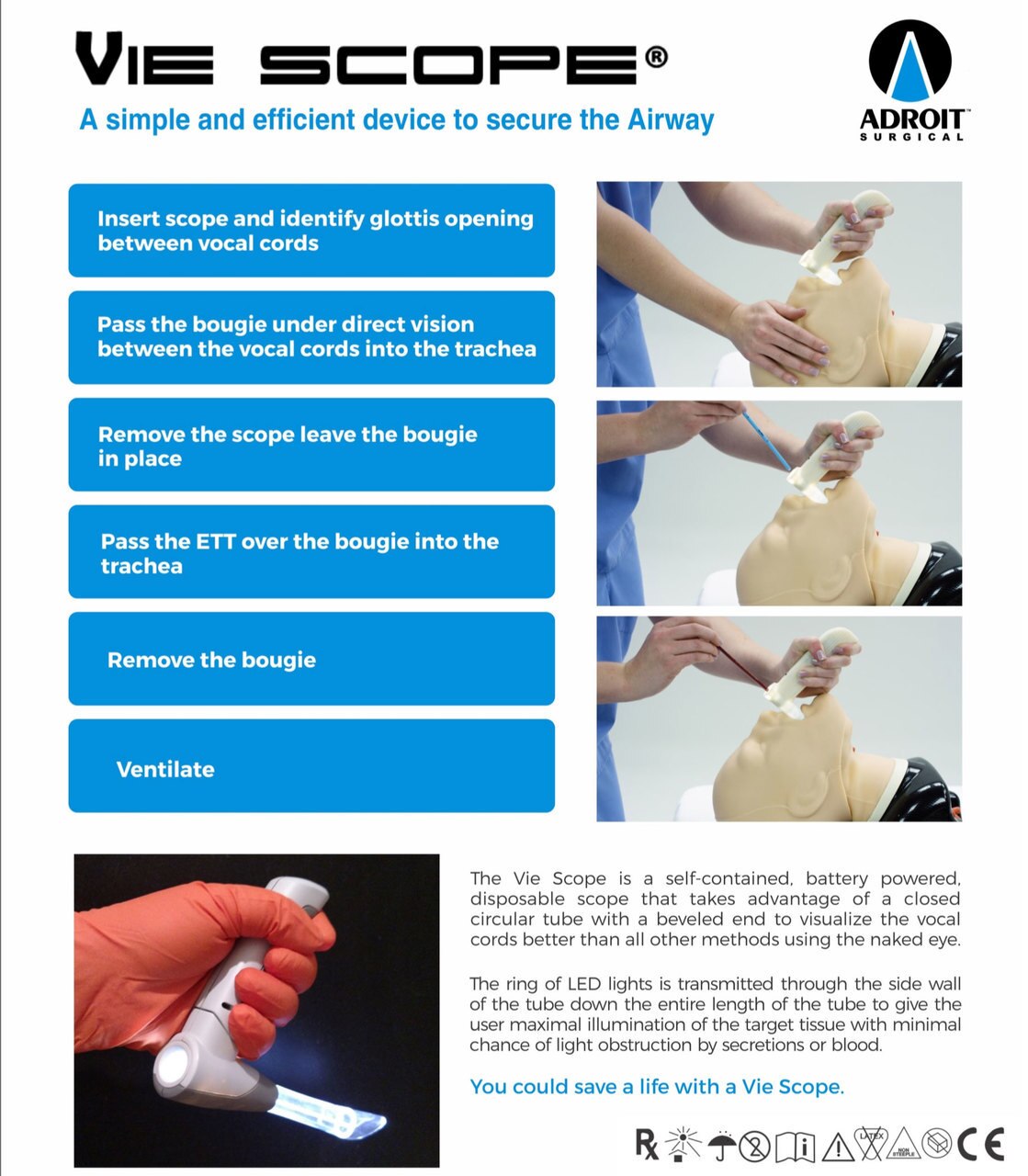 Voir Vie Scope Laryngoscope - Demo Training Kit | Live Action Safety