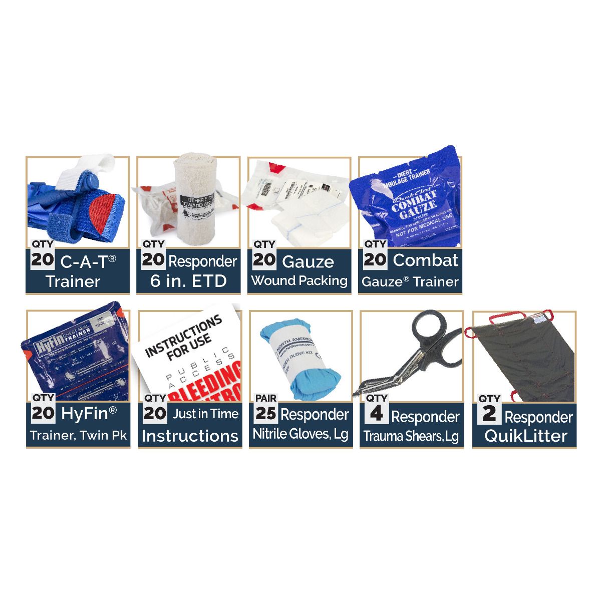 NAR Bleeding Control Skills Training Kit - Advanced - QuickClot | Live ...