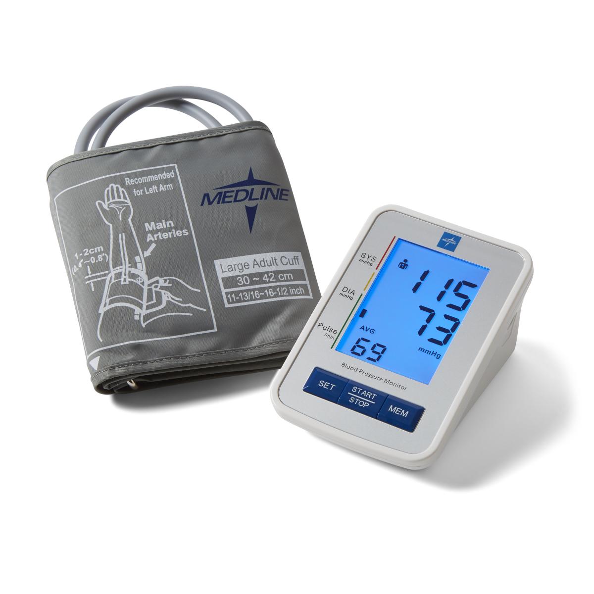 Talking Automatic Digital Blood Pressure Monitor w/Large Adult Cuff ...