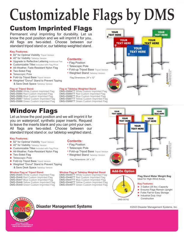 Custom Window Flag w/ Stand | Live Action Safety
