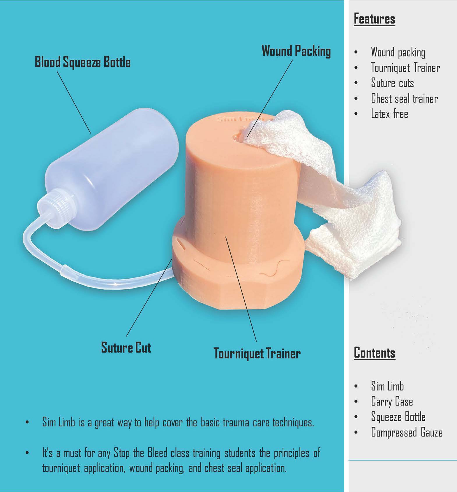 SIM LIMB Bleeding Control Simulator - Full Kit | Live Action Safety