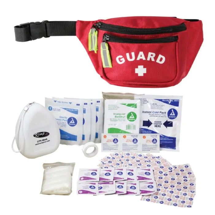 Kemp Hip Pack w/GUARD Logo & First Aid Supply Pack b| Live Action Safety