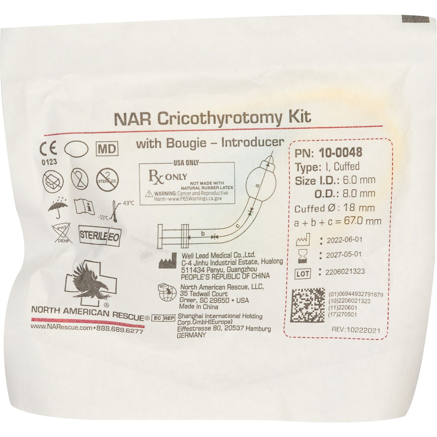 BAC-Pack - Bougie Aided Cricothyroidotomy Pack | Live Action Safety