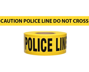 Barricade Tape - "Caution Police Line Do Not Cross" - Yellow - 2 mil ...