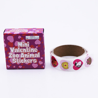 Mini Zoo Animal Valentine Stickers