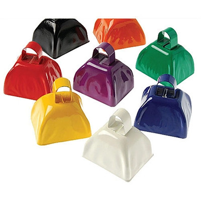 Metal Cowbells Assorted Colors