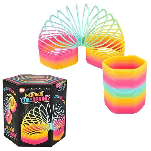 5" Jumbo Hexagon Rainbow Coil Spring | WRB Sales Wholesale Canada