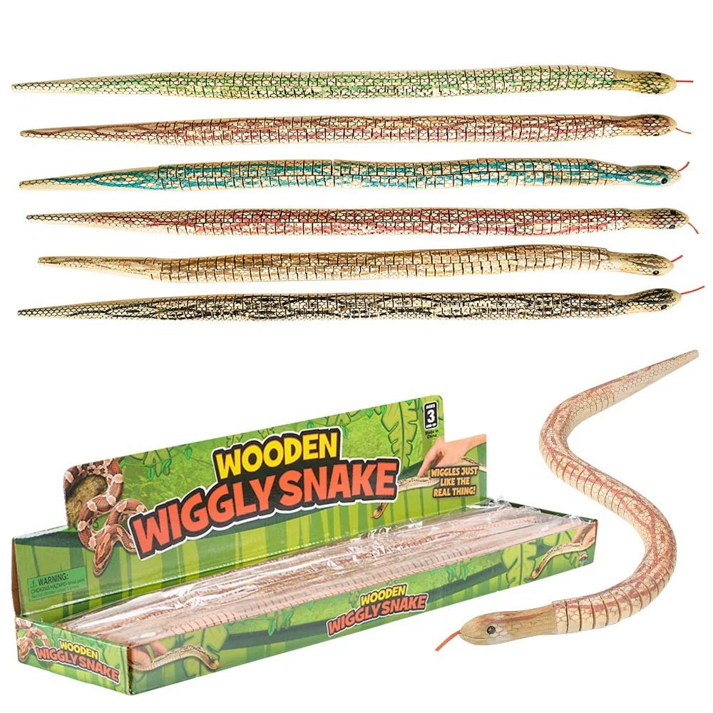 20" Wooden Wiggly Snake | WRB Sales Wholesale Canada