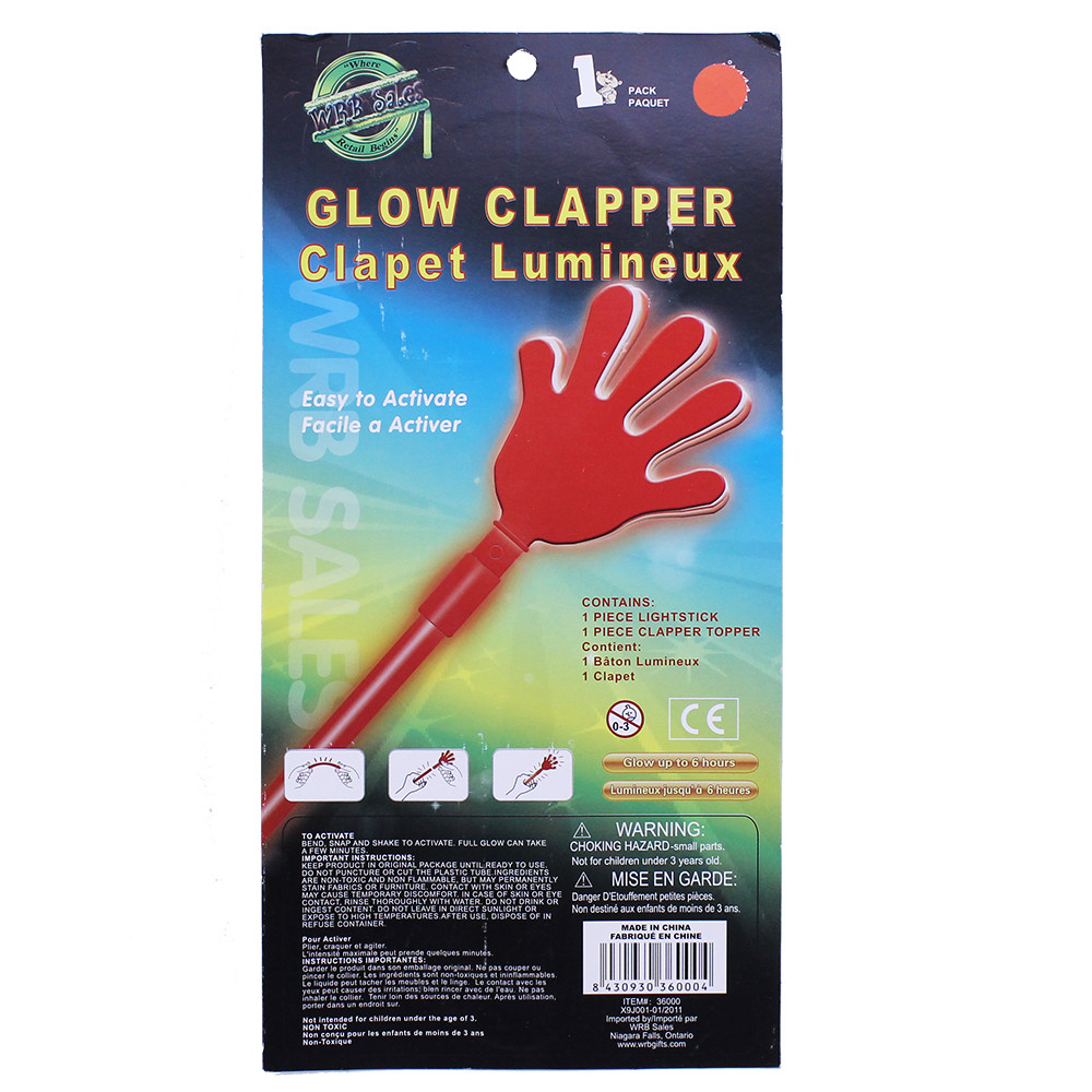 Glow Hand Clapper Wand | WRB Sales Wholesale Canada