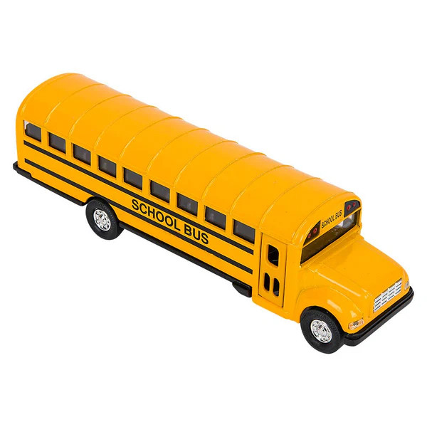 7" Die-Cast Pull Back School Bus | WRB Sales Wholesale Canada