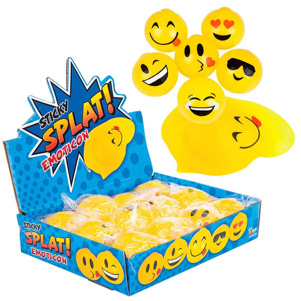 2.5" Sticky Splat Emoticon Ball | WRB Sales Wholesale Canada