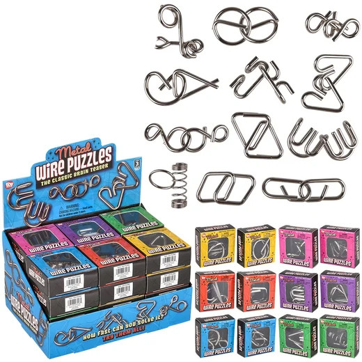 2" Metal IQ Wire Puzzles | WRB Sales Wholesale Canada