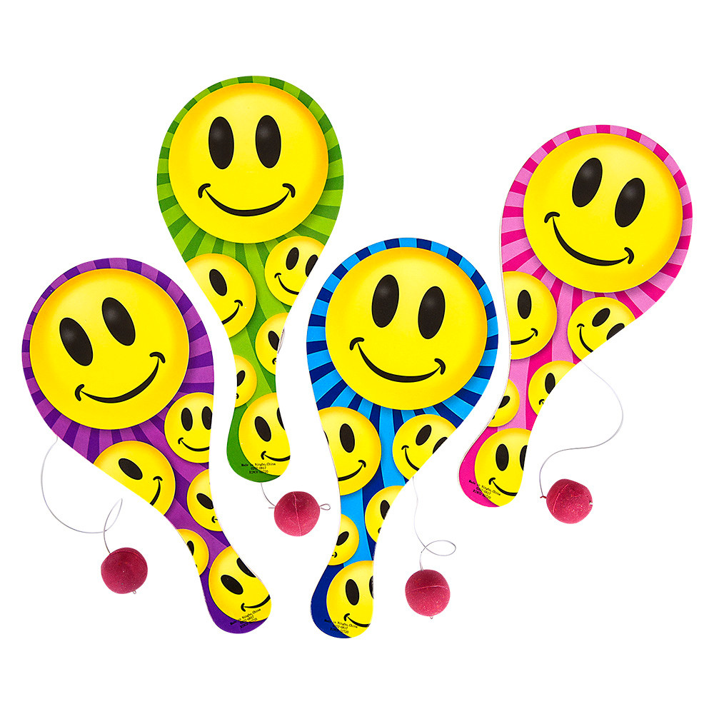 9" Smile Face Paddle Ball | WRB Sales Wholesale Canada