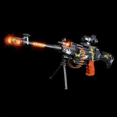 Light-Up Machine Gun W/scope | WRB Sales Wholesale Canada