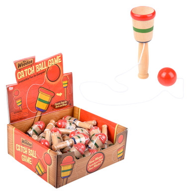 Mini Wooden Catch Ball Game 4" | WRB Sales Wholesale Canada