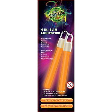 Orange Glow Stick 4" 2 PK | WRB Sales Wholesale Canada